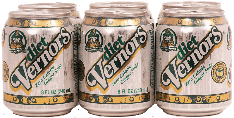 Diet Vernors Ginger Soda (Ale) 6-pack of 8-ounce cans 8.00 ounce > Cans ...